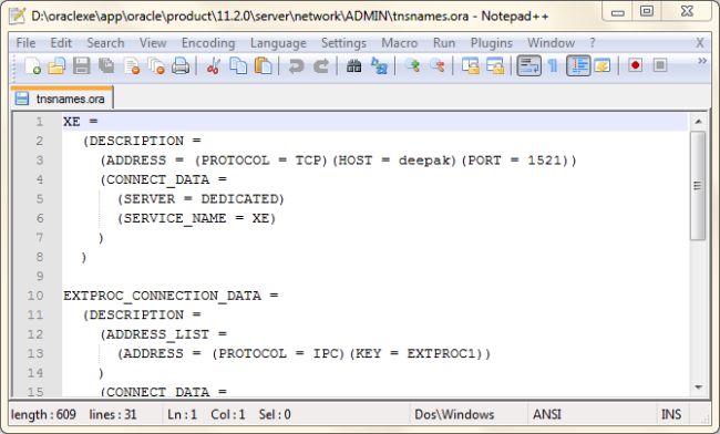 Connecting To Oracle Database From Windows Forms